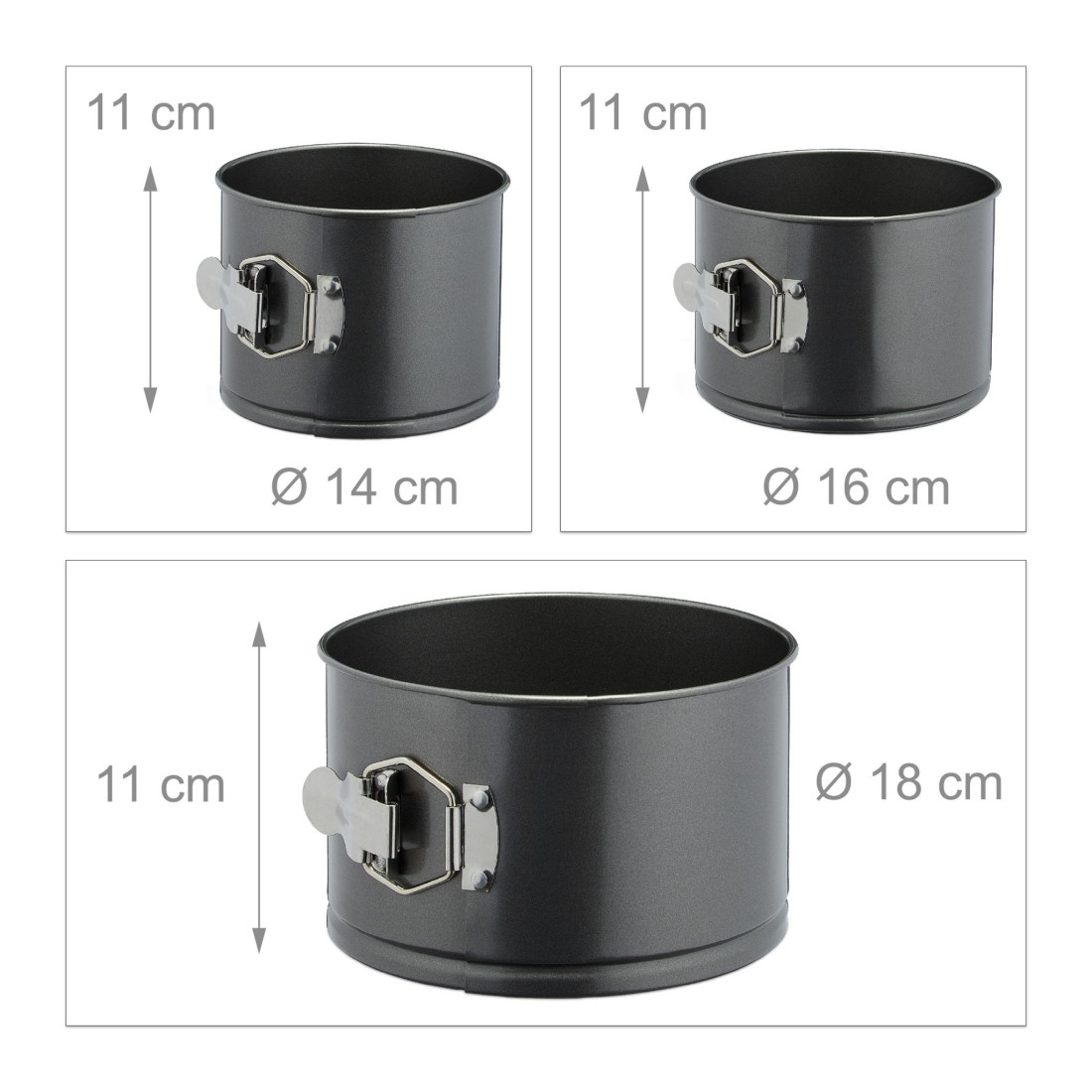 Σετ 3 τεμ φόρμες αποσπώμενες Panettone Relaxdays Germany